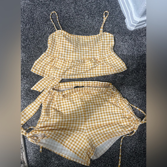 Shorts | Nwot Yellow Gingham Set | Poshmark
